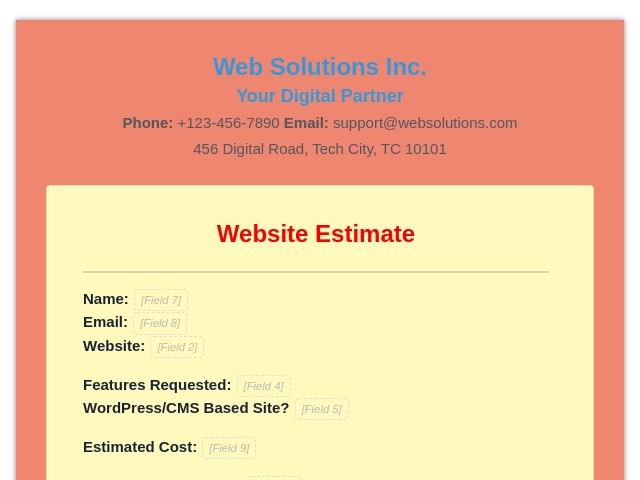 PDF Templates For Estimate - FormNX